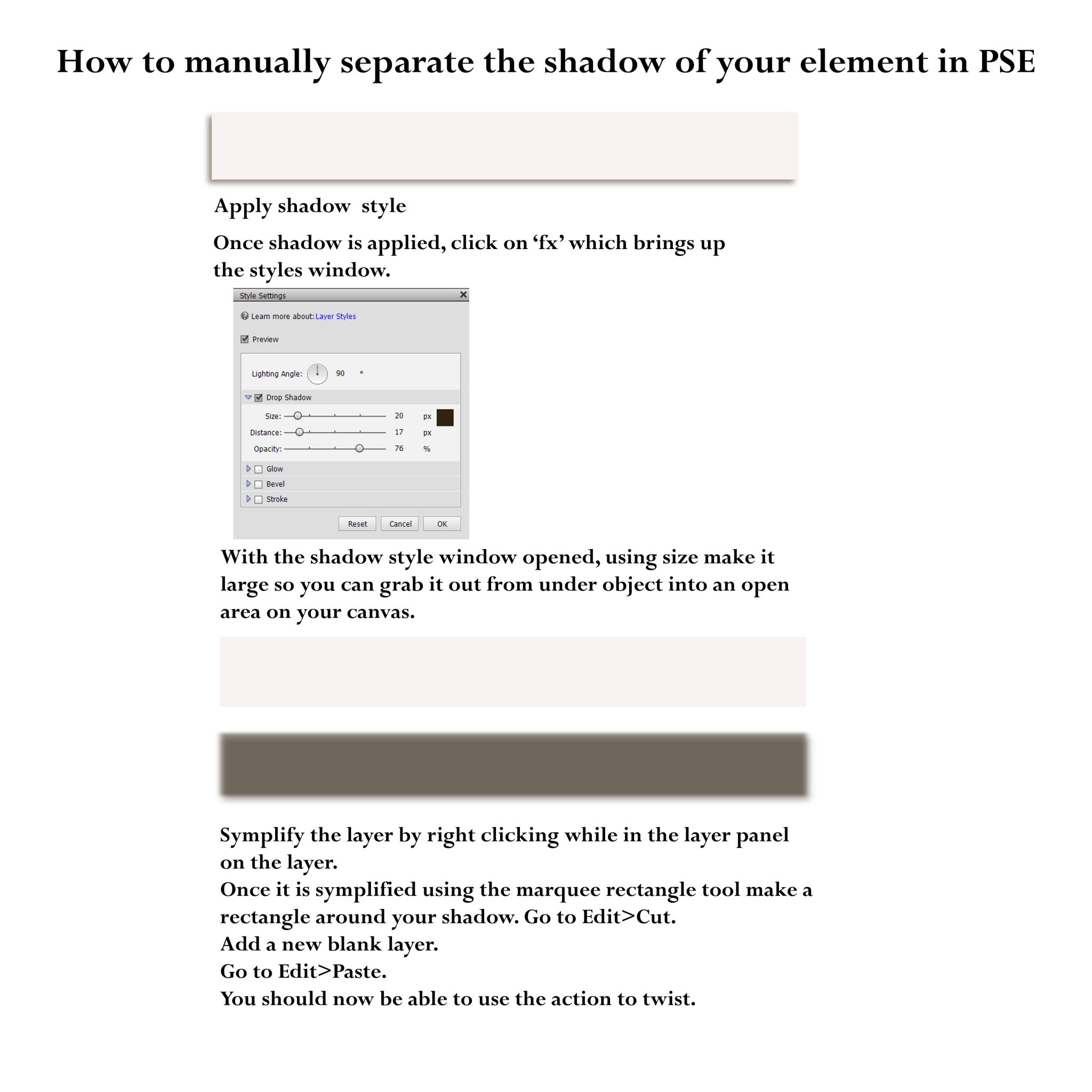 Creating Realistic Shadows + Using the Twisted Shadow Actions