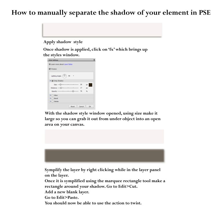 Creating Realistic Shadows + Using the Twisted Shadow Actions